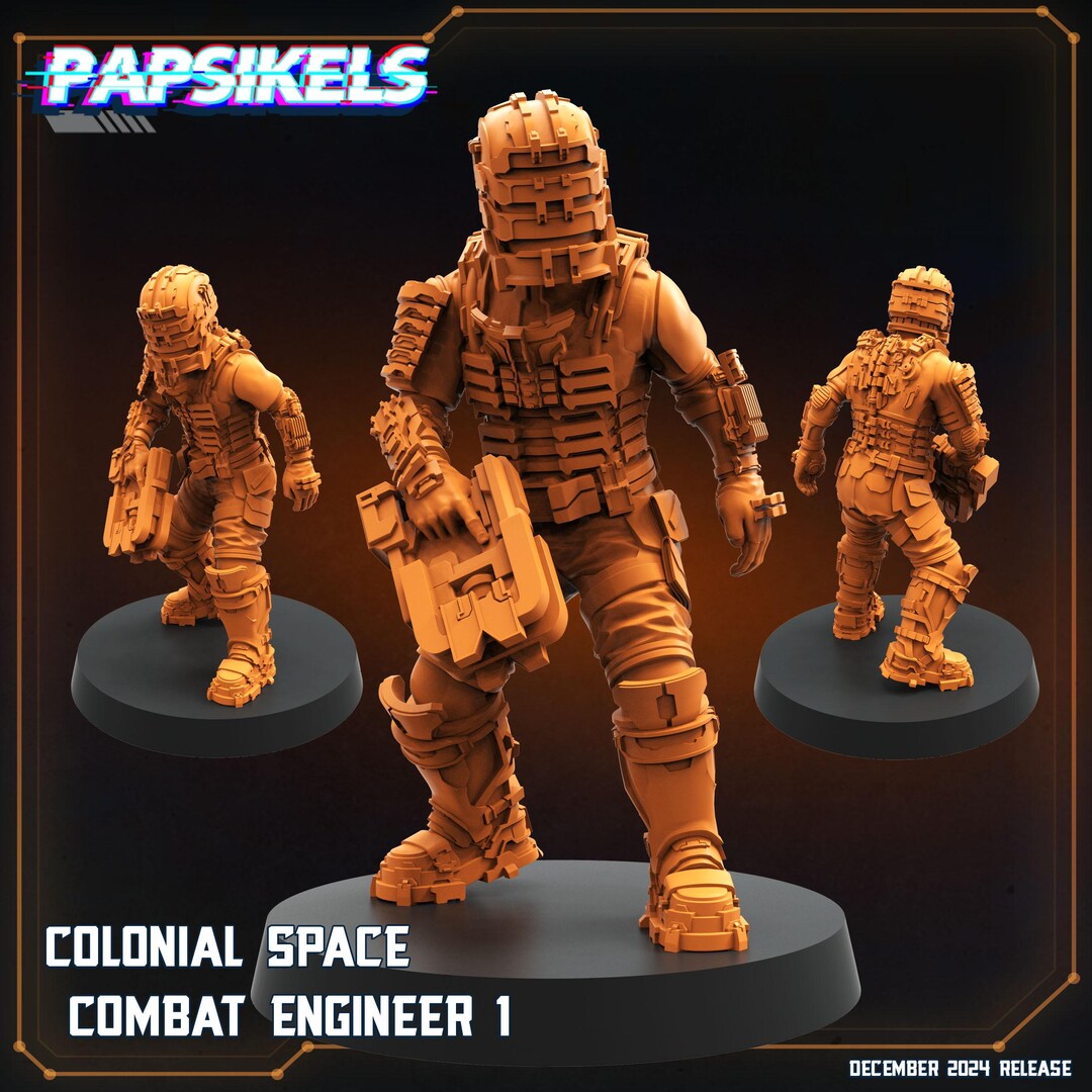 Colonial Space Combat Engineer - Resin Miniature - Tabletop Miniature ...
