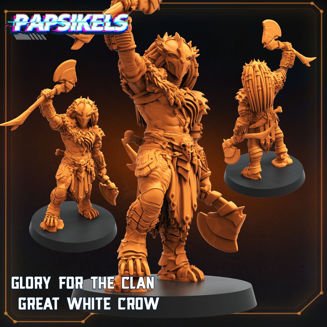 Great White Crow - Resin Miniature - Tabletop Miniature - Fantasy ...