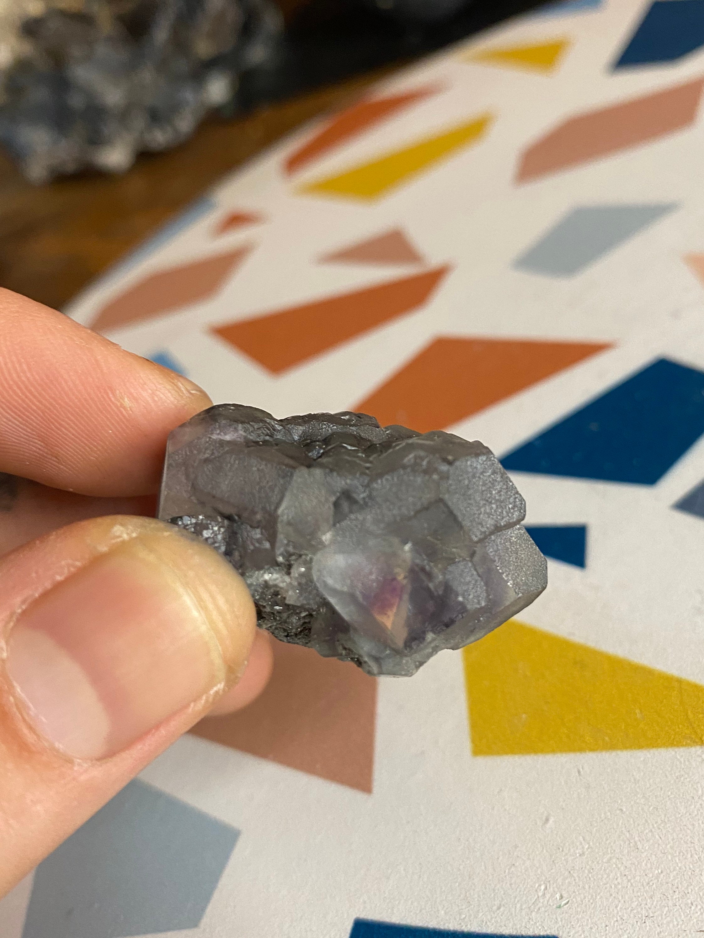 Fluorescent Fluorite Formation With Druzy Pyrite 40 Grams - Etsy