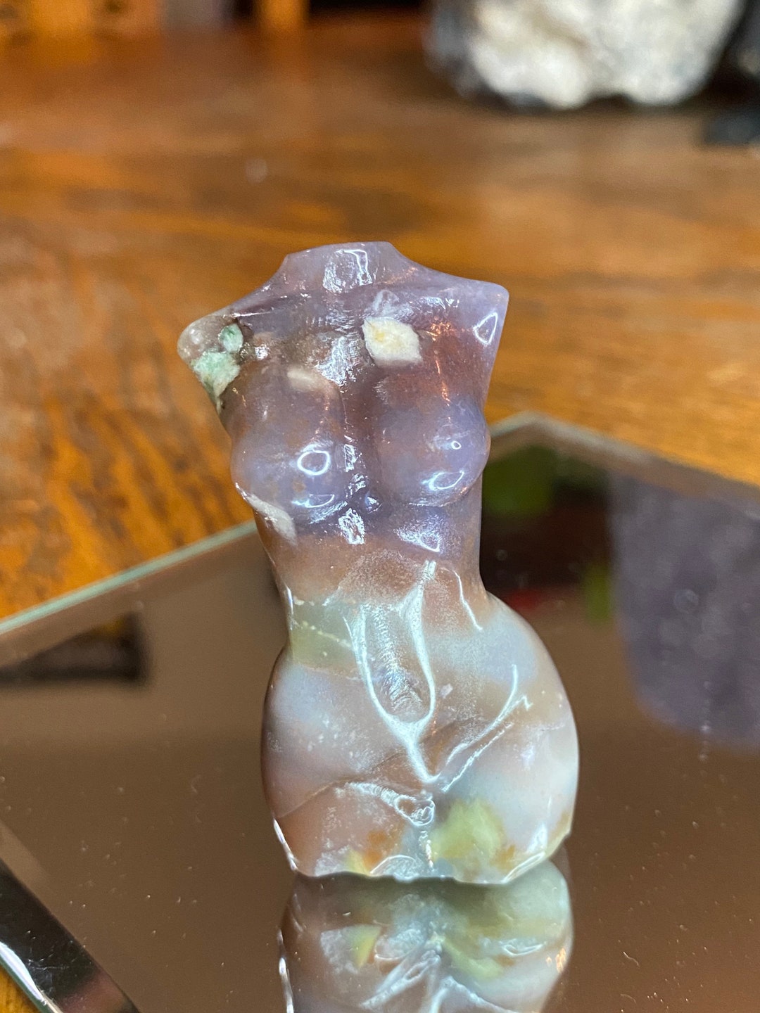 2.25” Inch Ocean Jasper Lady Model Crystal Figure Amazing One of Kind ...