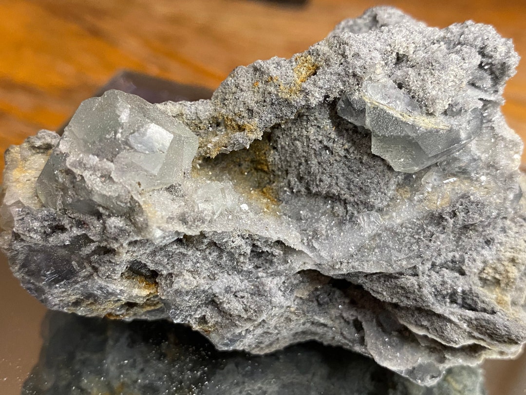 Fluorescent Fluorite Formation With Druzy Pyrite * 211 Grams *4x2x2 ...