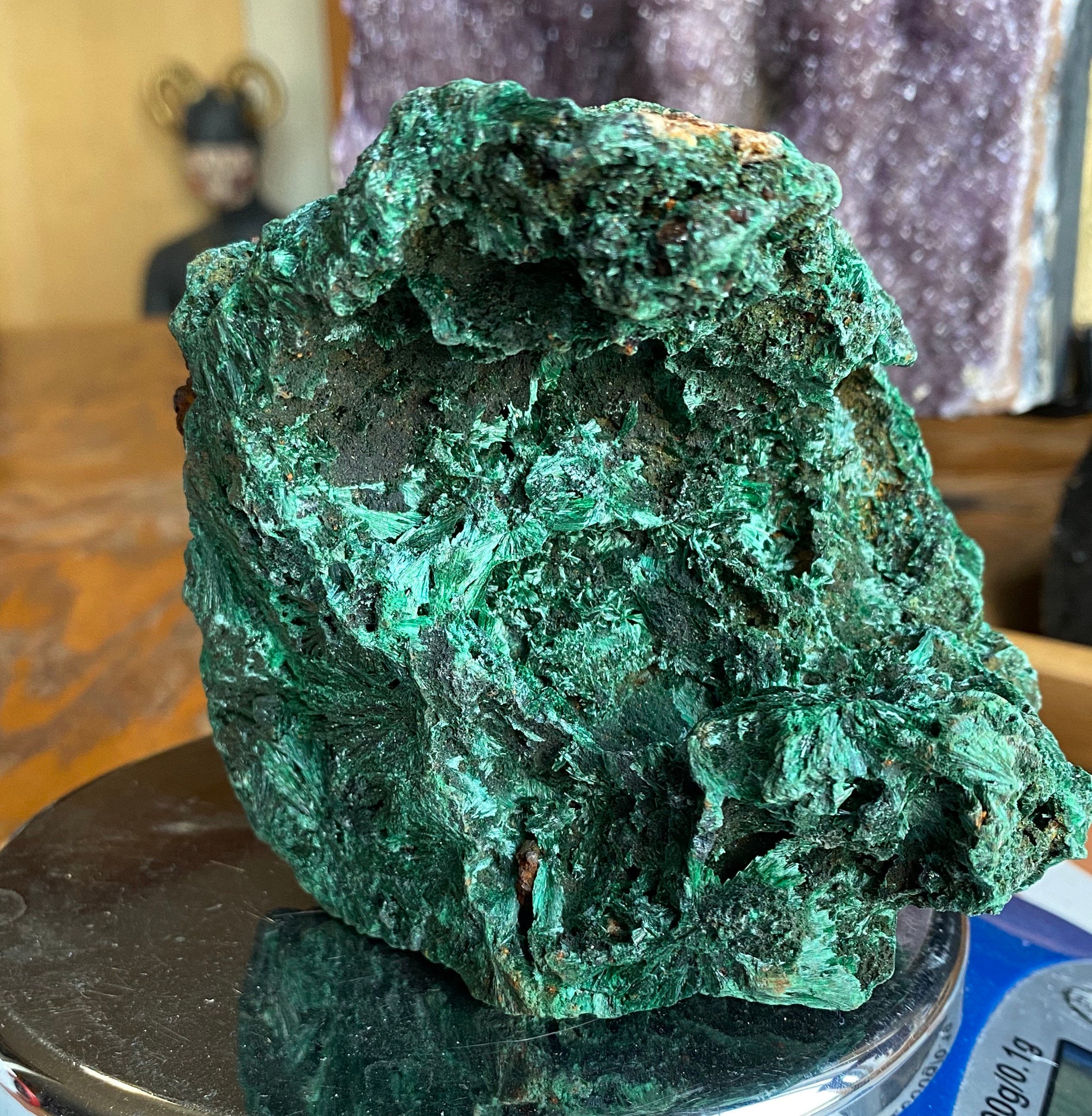 XXL 2.5lb ! (1120 Grams) Giant Velvet Malachite Raw Mineral Crystal ...