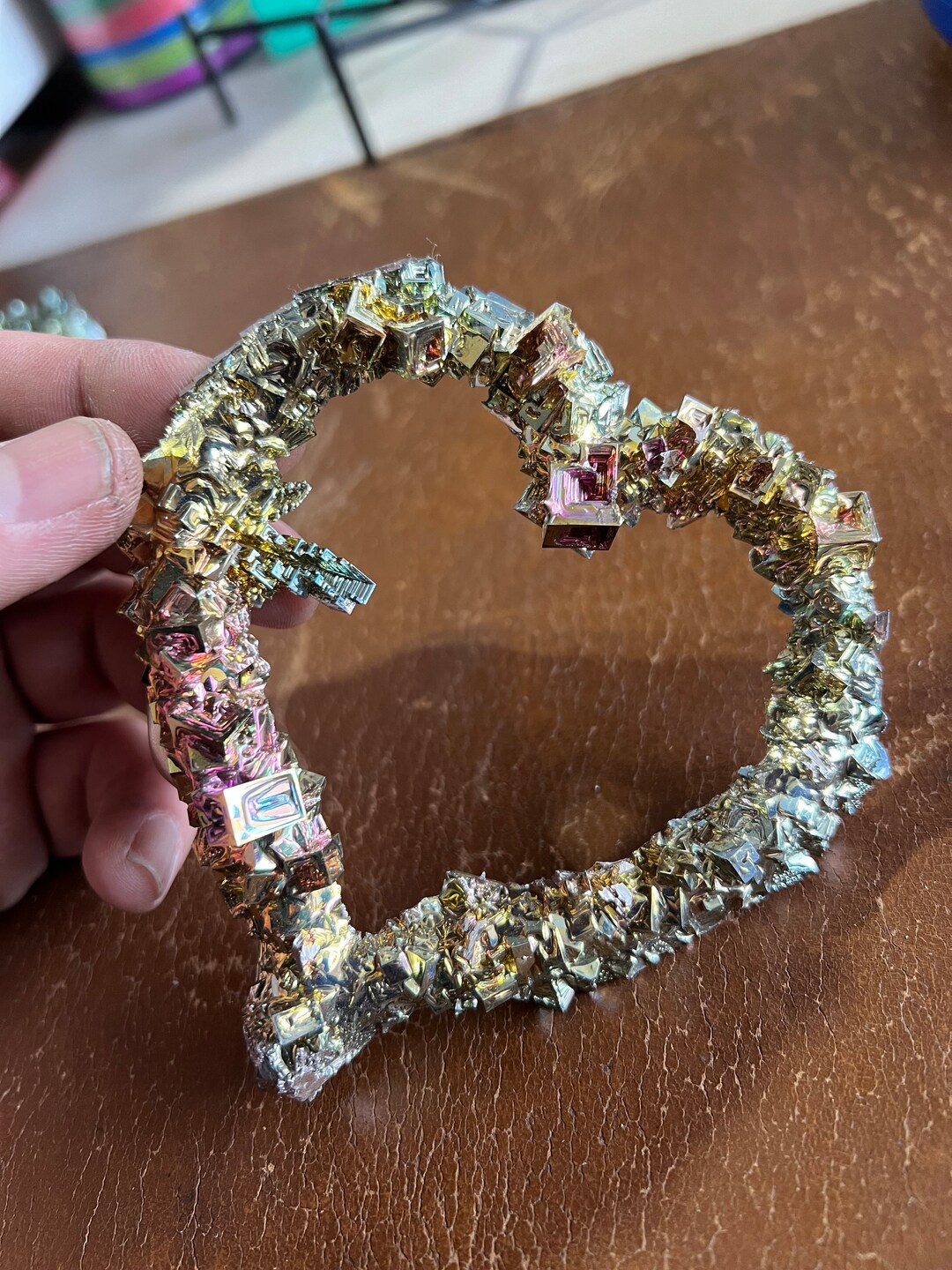 Beautiful Bismuth Rare Heart Shaped Mineral Crystal Rejuvenation for ...