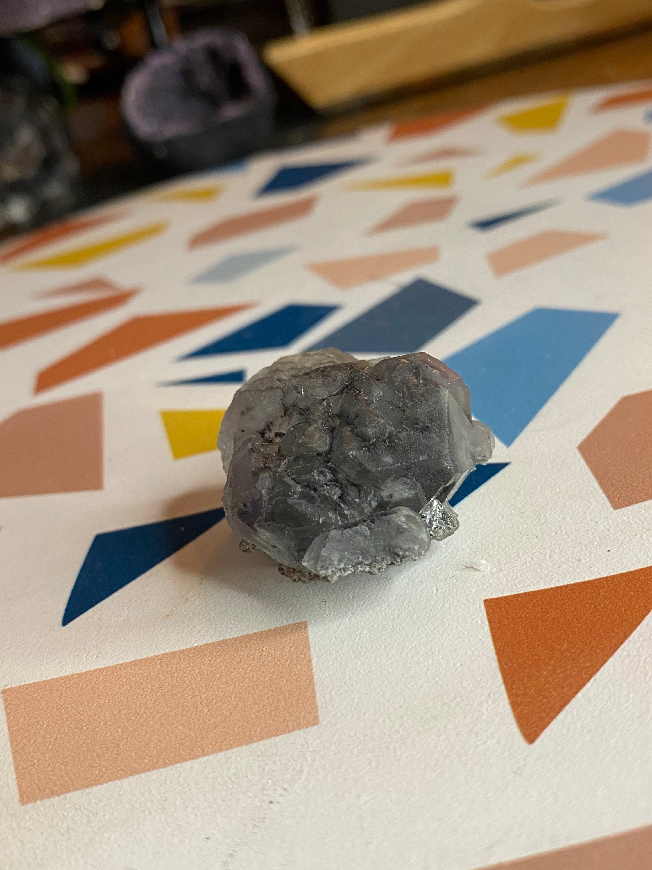 Fluorescent Fluorite Formation With Druzy Pyrite 40 Grams - Etsy