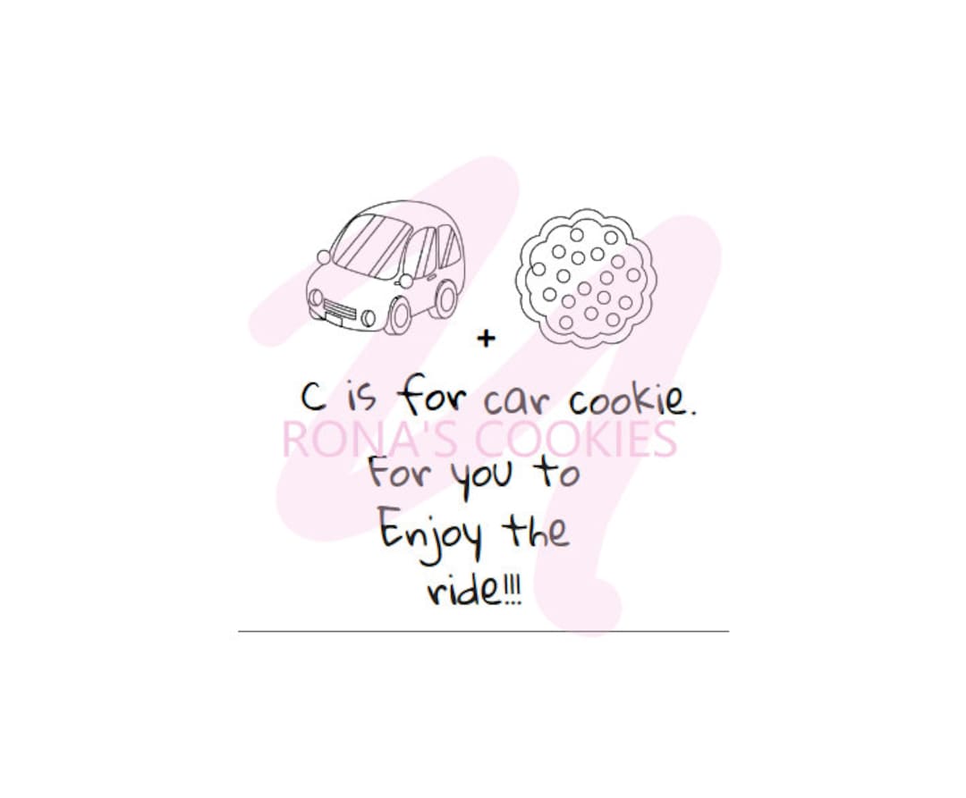 Car Cookie Sticker - Etsy
