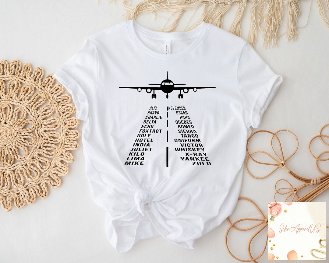 Aviation Phonetic Alphabet Shirt, Funny Pilot Shirts, Pilot Gifts ...