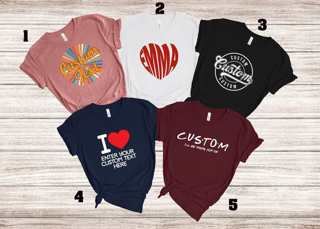 Personalized Custom Shirt, Your Logo Shirt, Custom Text Shirt, Your ...