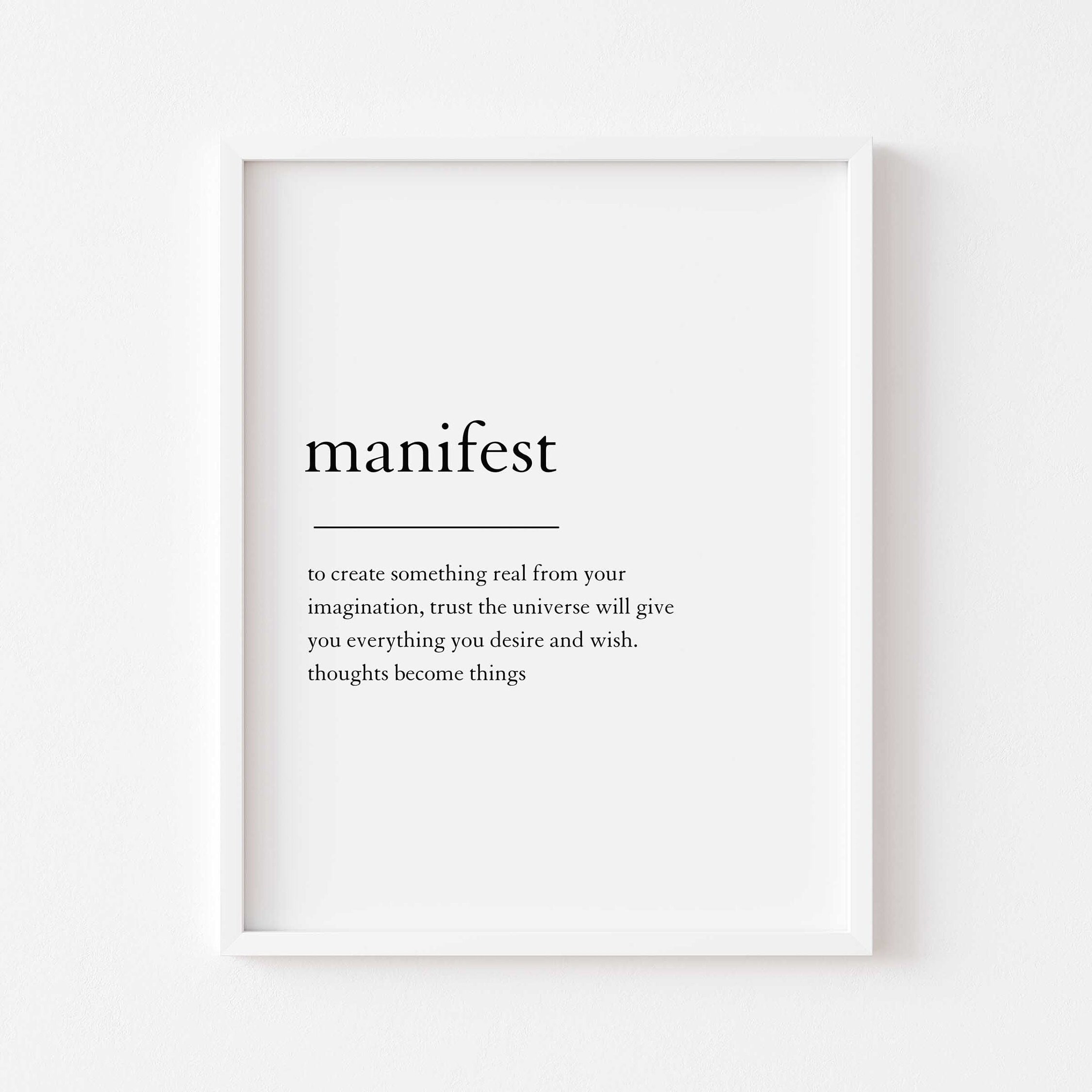 Manifest Definition Print Law of Attraction Print Law of - Etsy UK