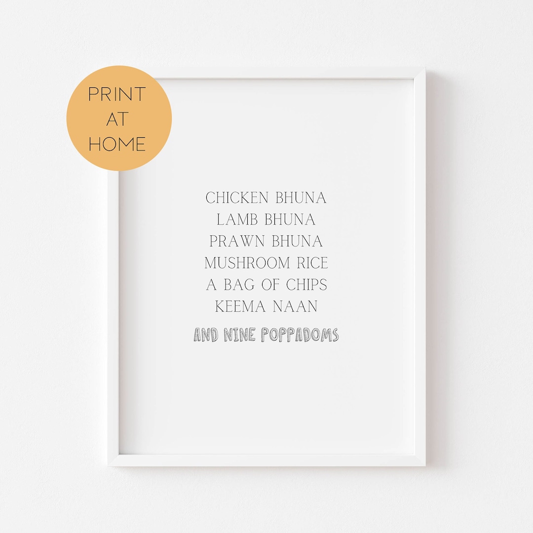 Gavin and Stacey Print: Smithy Curry Order TV Poster (digital Download ...