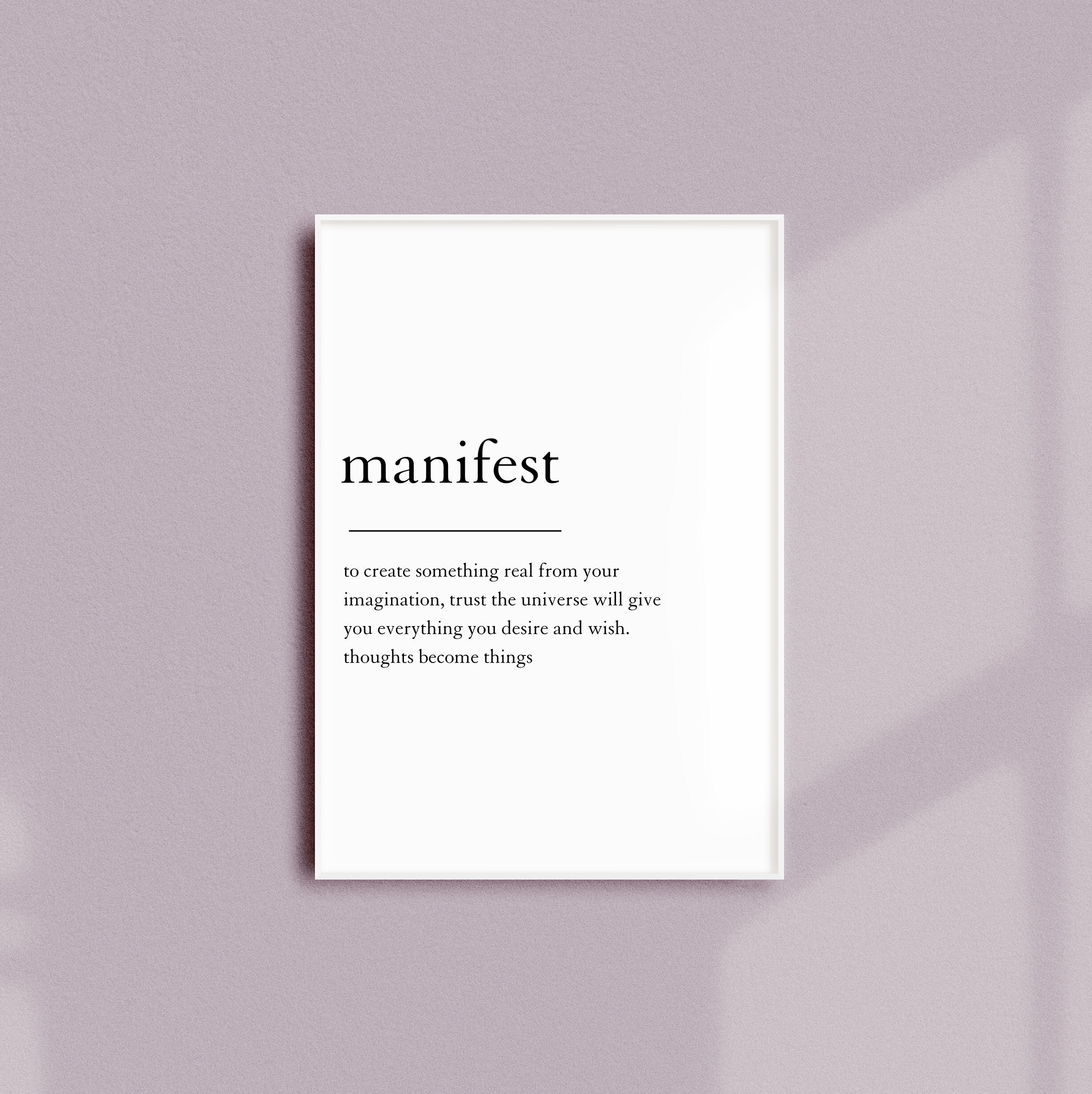 Manifest Definition Print Law of Attraction Print Law of | Etsy UK