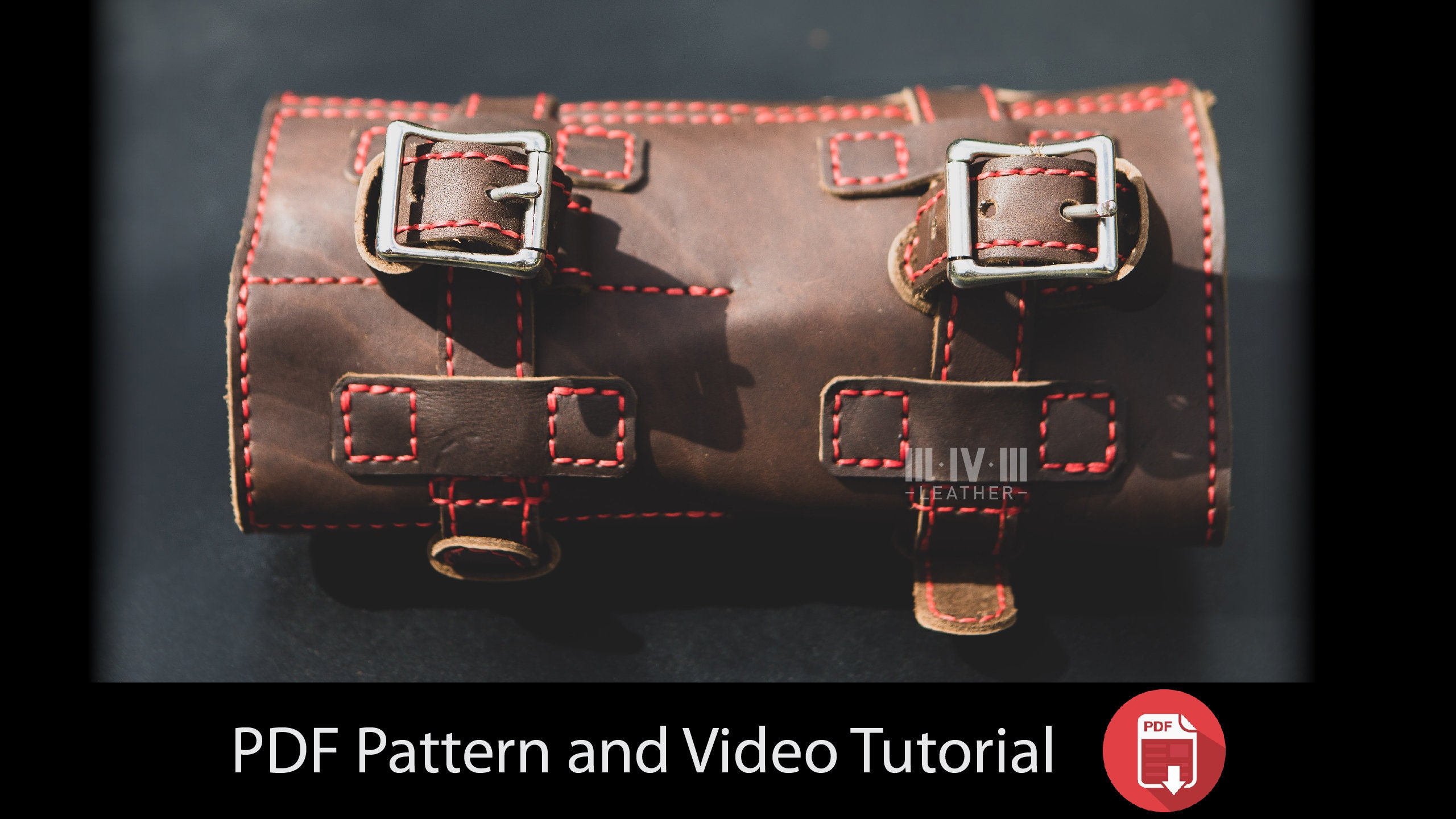 Leather Tool Roll Pattern - Tool Roll for Bikes - PDF Pattern for ...