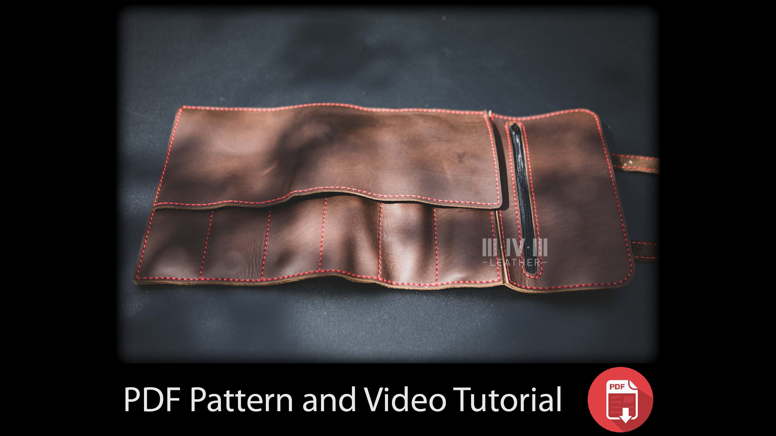 Leather Tool Roll Pattern - Tool Roll for Bikes - PDF Pattern for ...