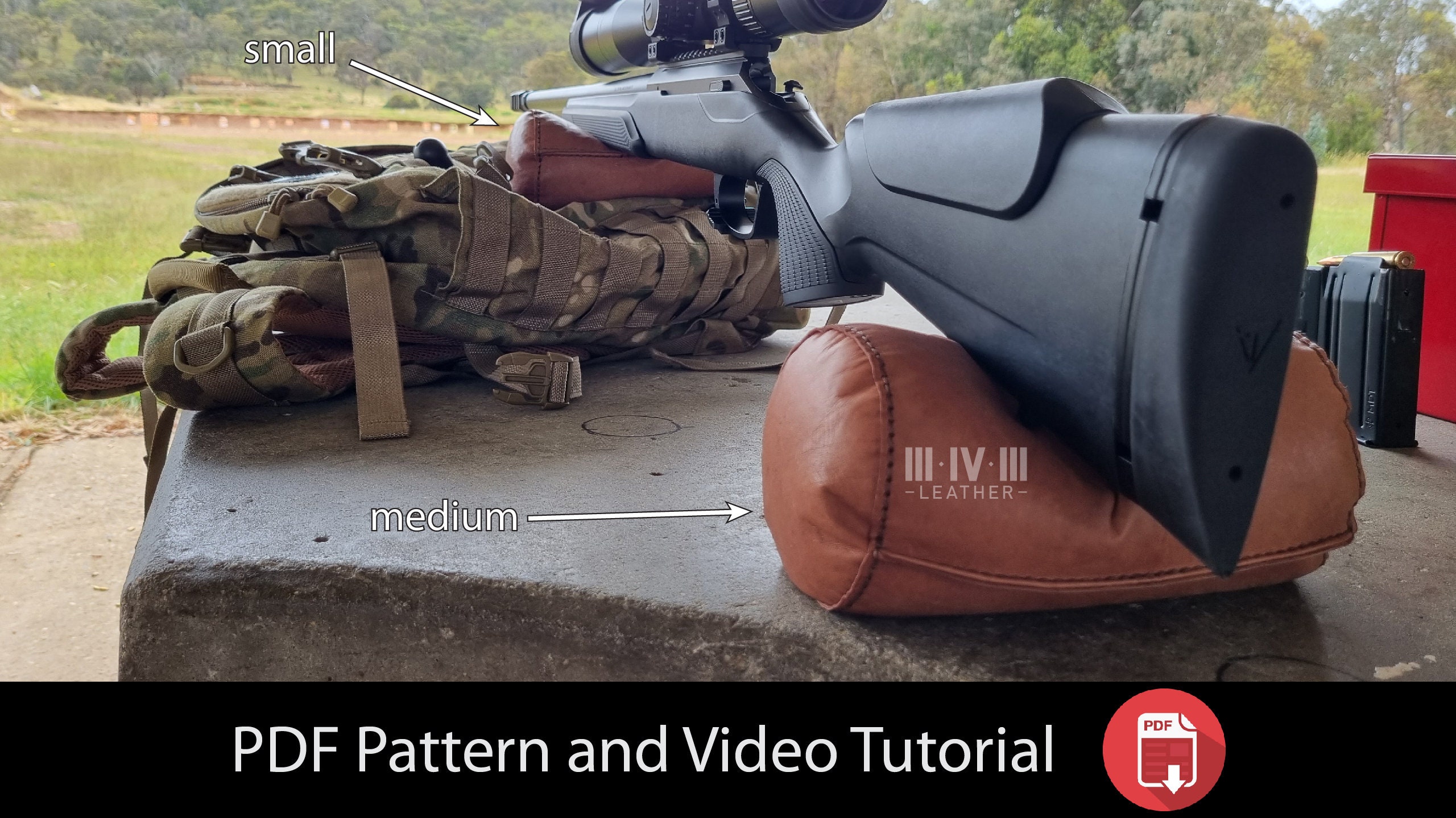 Leather Shooting Bag Pattern Set - PDF Pattern for Leather - Leather ...