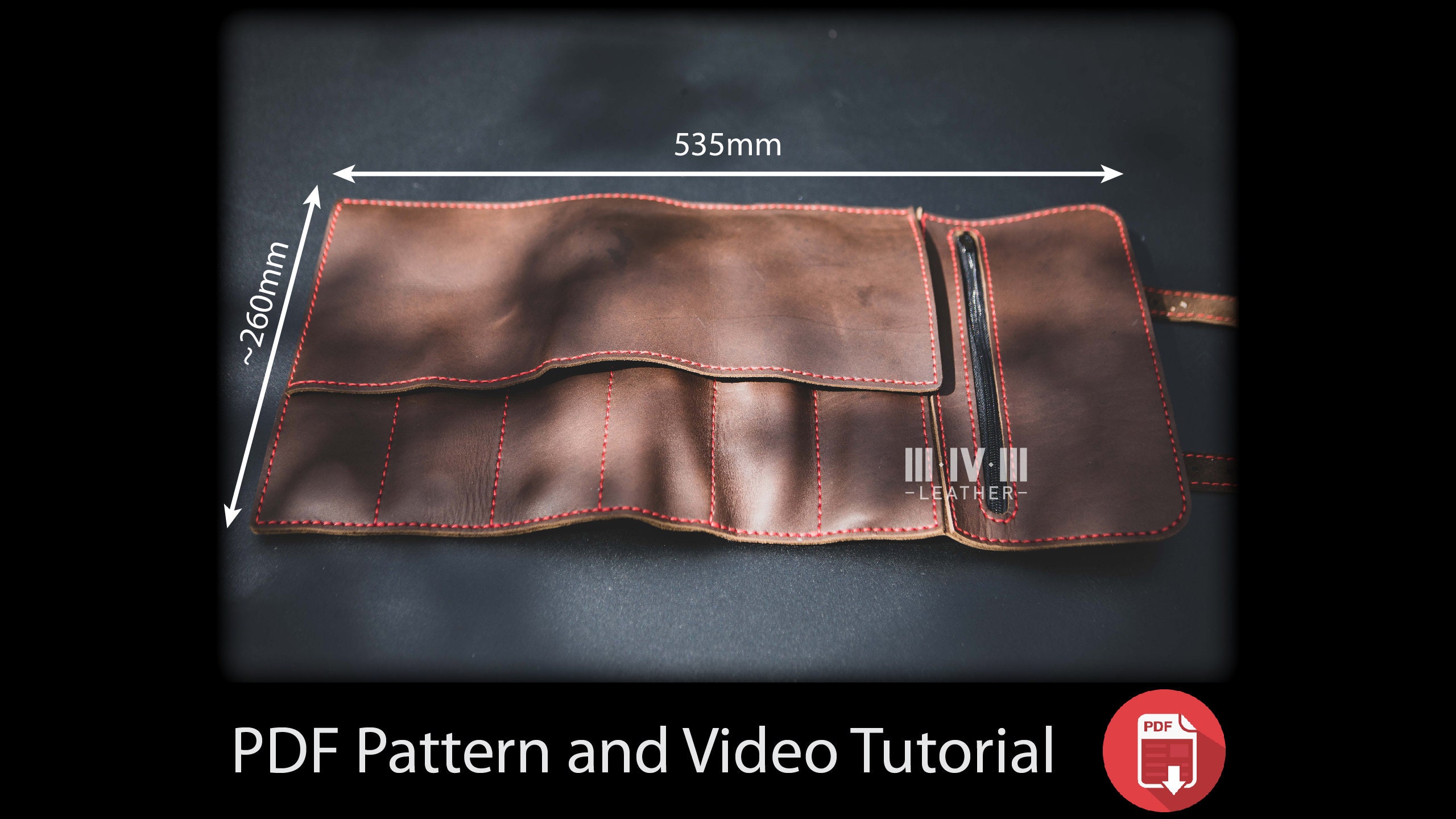 Leather Tool Roll Pattern Tool Roll for Bikes PDF Pattern - Etsy Australia