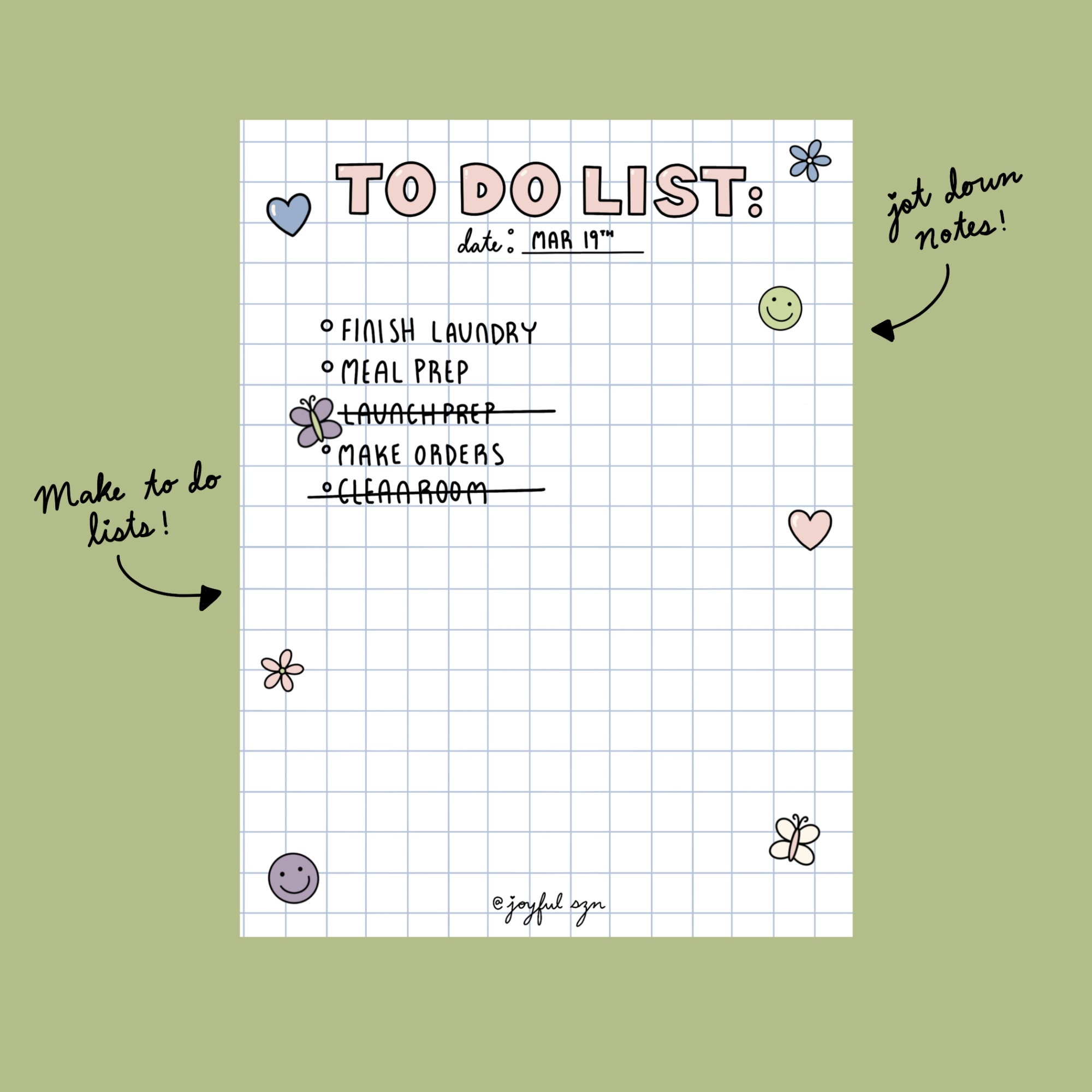 Super Cute Digital to Do List Download for Ipad and Tablet | Etsy
