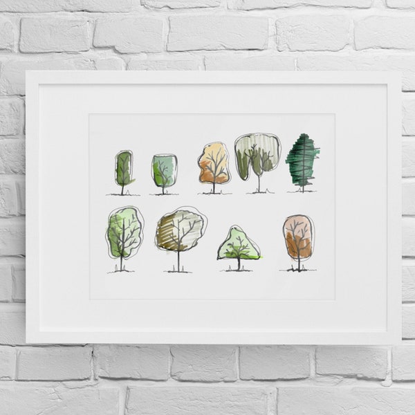 Tree Graphics - Etsy