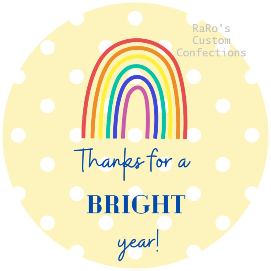 Thanks for a Bright Year End of School Year / Teacher Appreciation ...