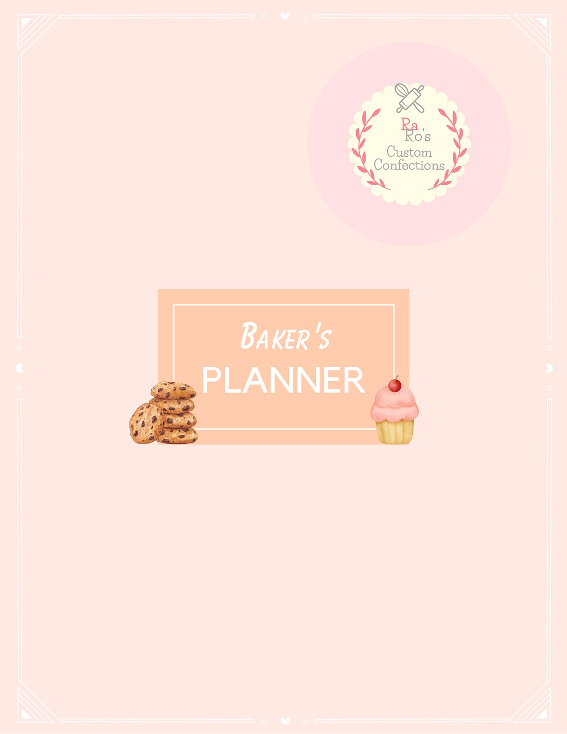 Baker's Printable Monthly Planner Sheets With Calendars and Cover Sheet ...