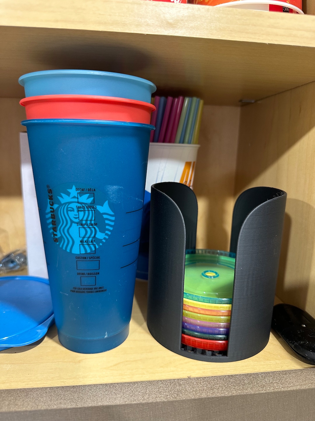 Starbucks To-go Cup Lids Holder - Etsy