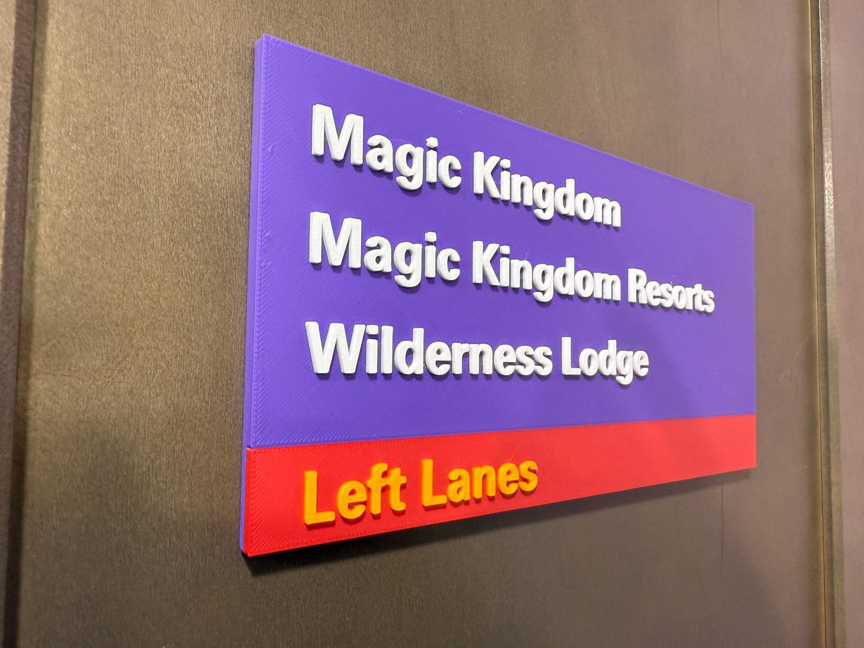 Custom Disney World Road Sign | Personalized 3D Printed Theme Park Sign ...