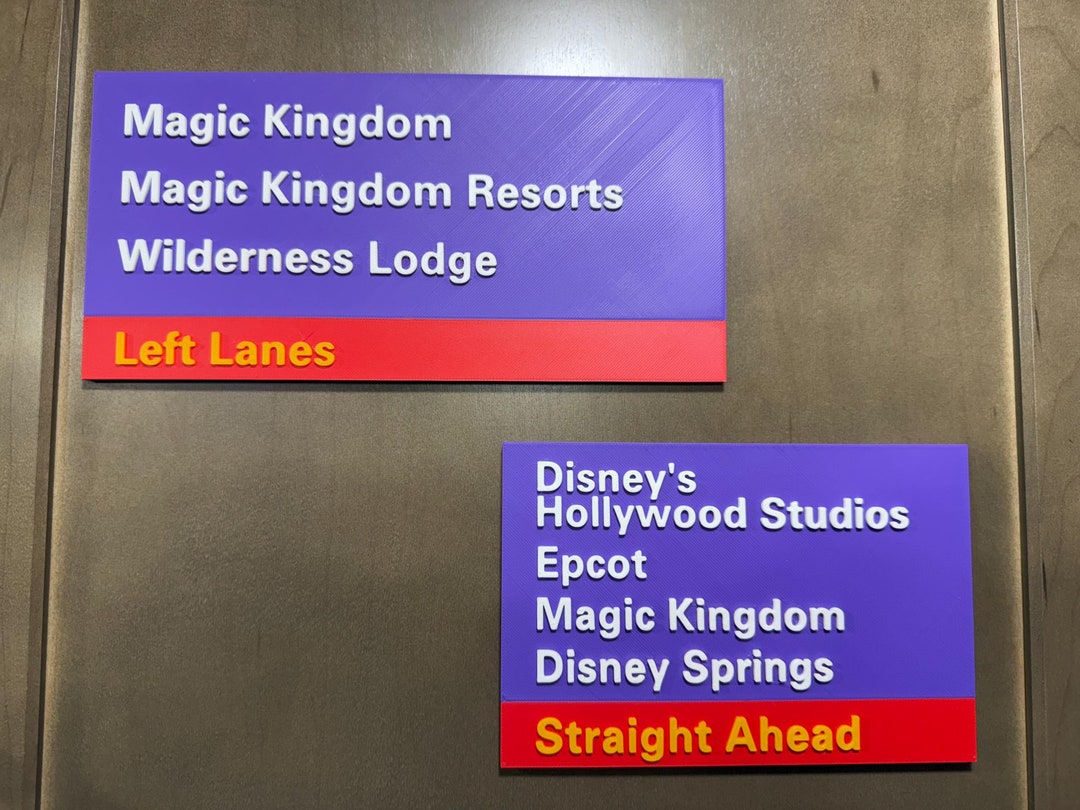 3D Printed Disney Road Sign | Vintage Disney World Sign | Magic Kingdom ...