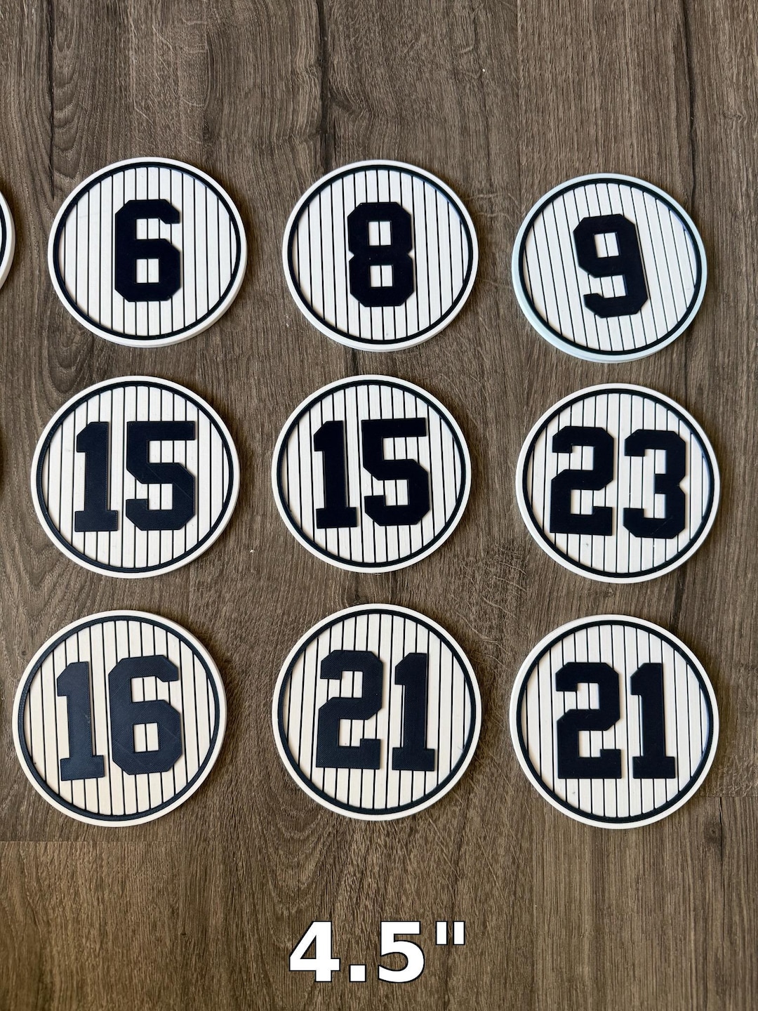 Blemished Baseball Number Wall Plaque | Retired & Active Numbers | 3D ...