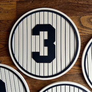 Retired/active New York Yankees Number Plaques Mantle | Judge | Ruth - Etsy