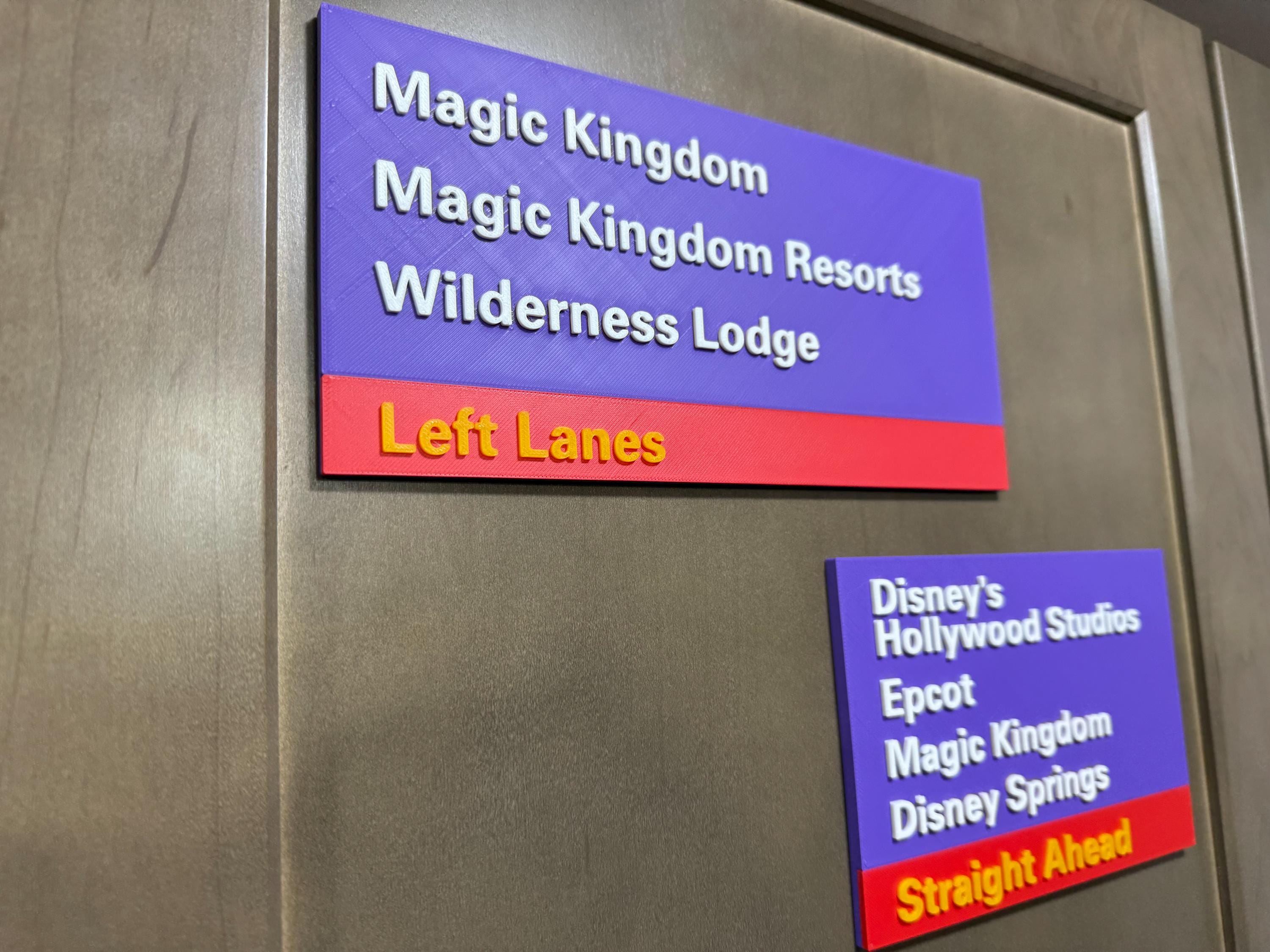 Custom Disney World Road Sign | Personalized 3D Printed Theme Park Sign ...