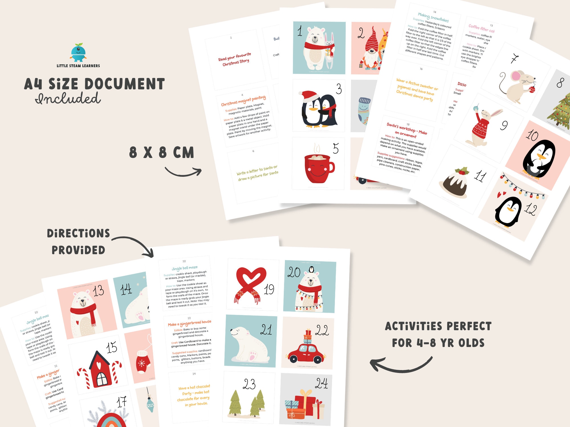 DIGITAL DOWNLOAD | Printable Christmas Activity Cards | Family Kids ...