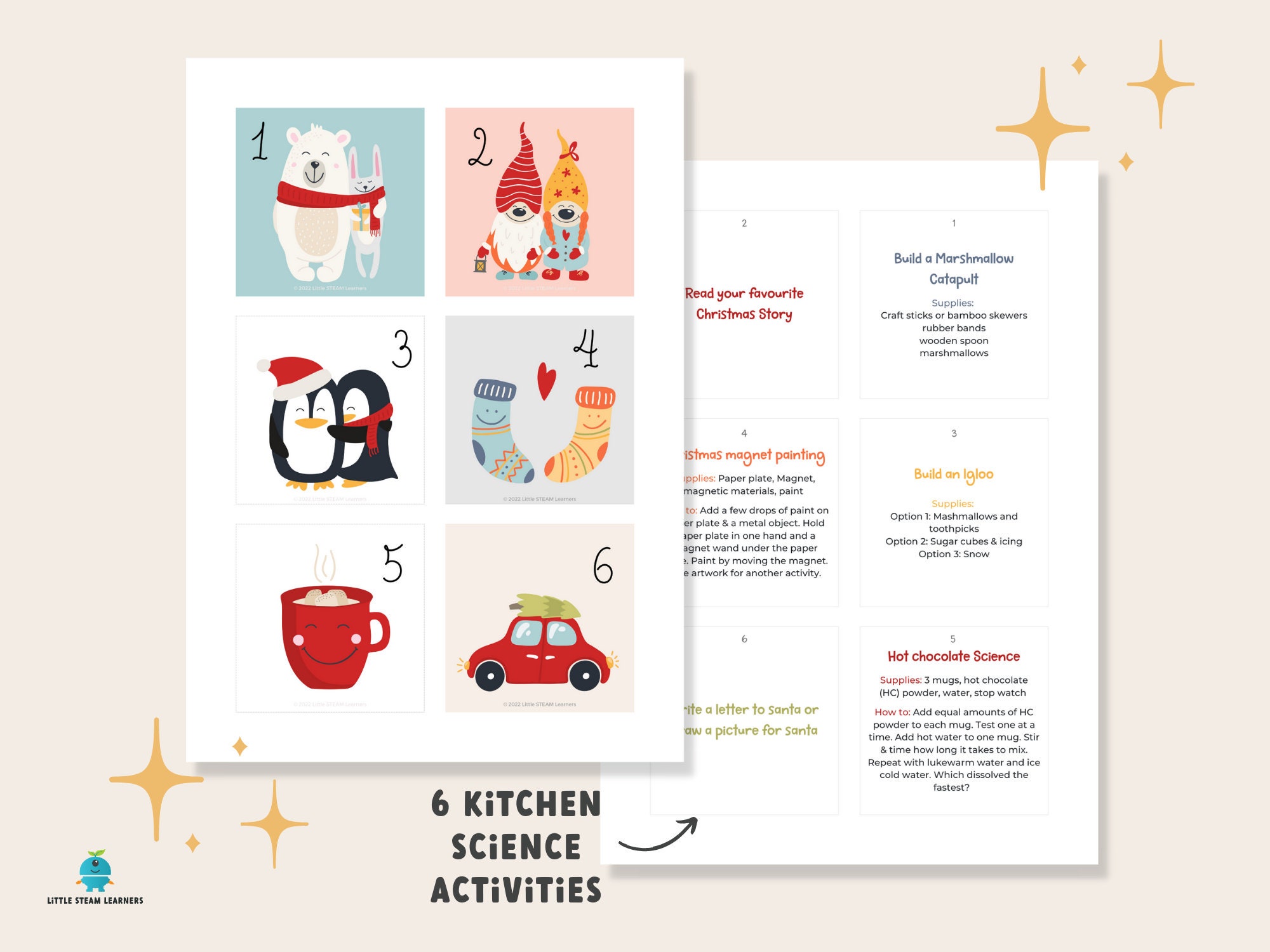 DIGITAL DOWNLOAD | Printable Christmas Activity Cards | Family Kids ...