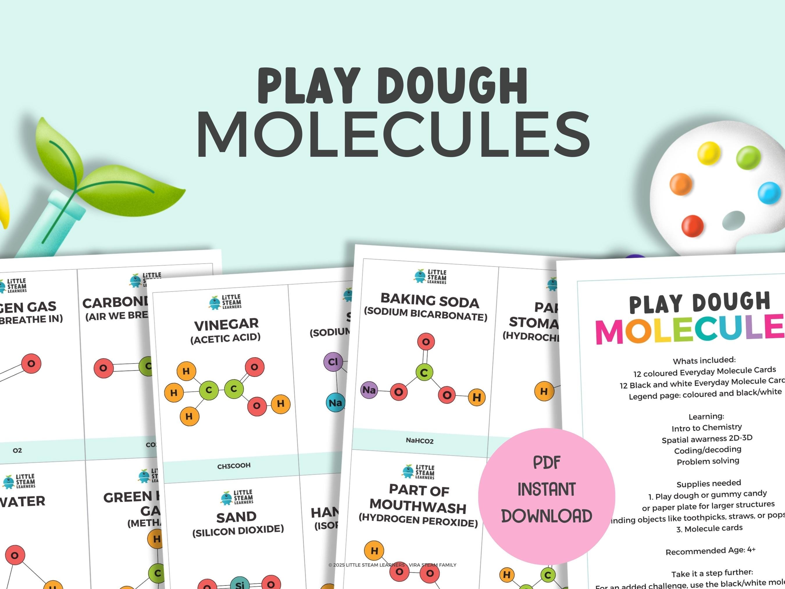 Playdoh Molecules | Science Printables | Homeschool Curriculum | STEM ...