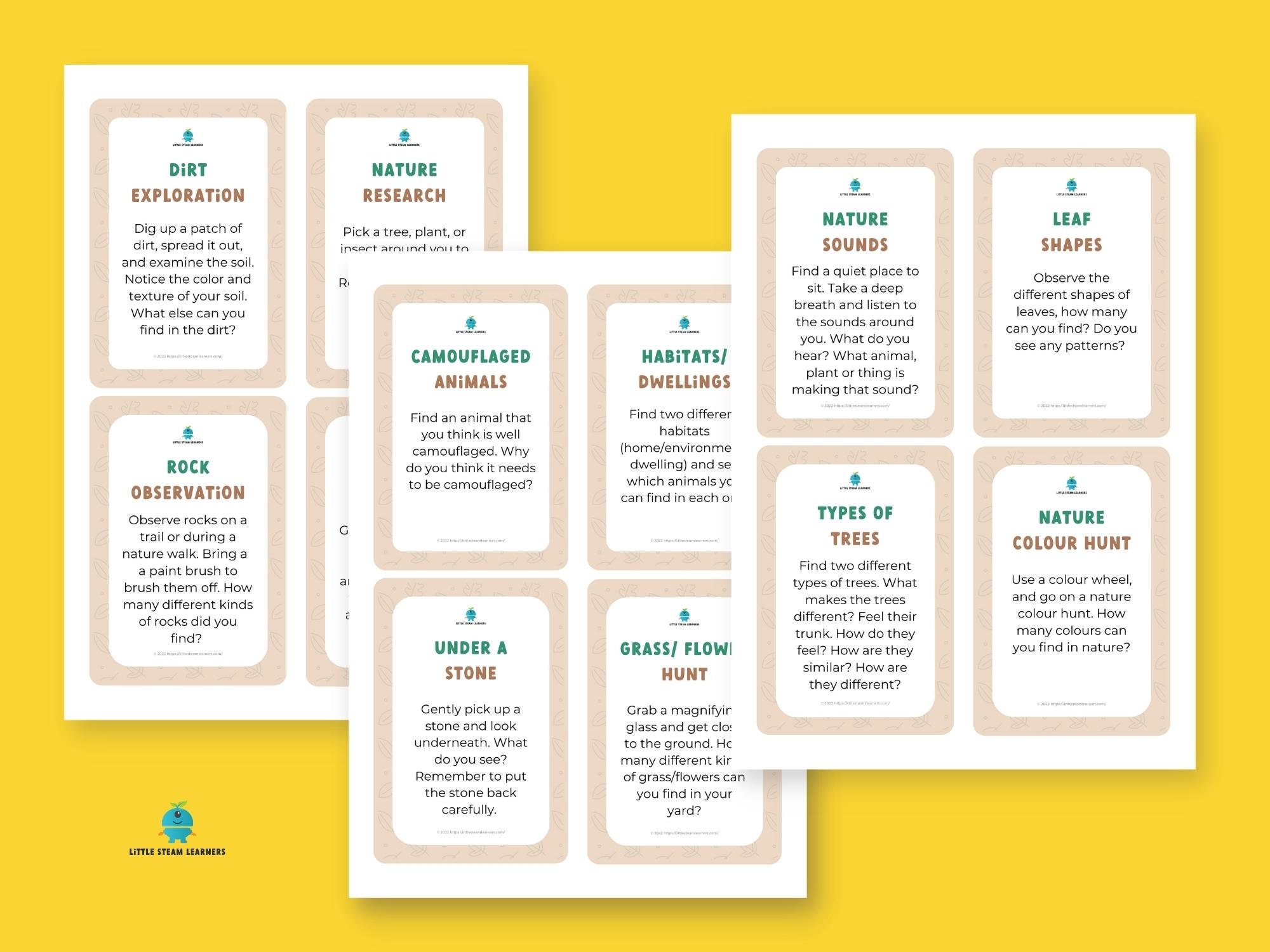 Nature Science Activity Cards Science Printables - Etsy