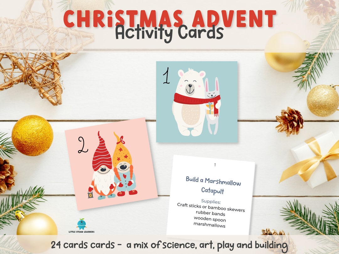 DIGITAL DOWNLOAD | Printable Christmas Activity Cards | Family Kids ...