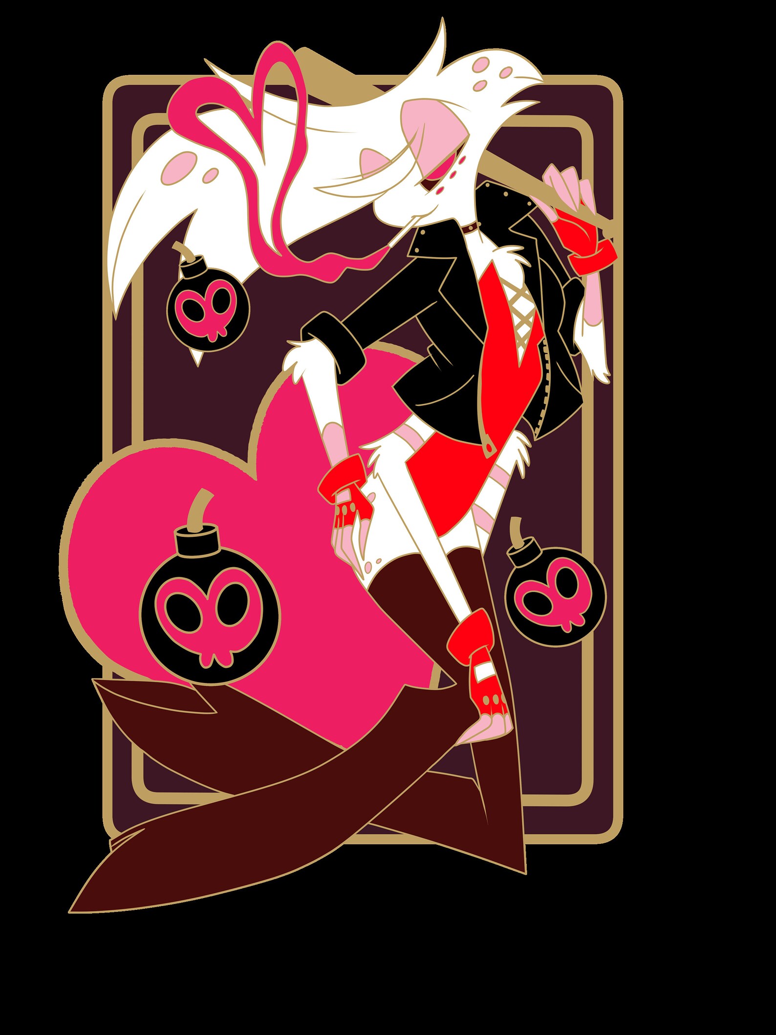 Hazbin Hotel Angel Dust Pinup Glossy Vinyl Stickers | Etsy