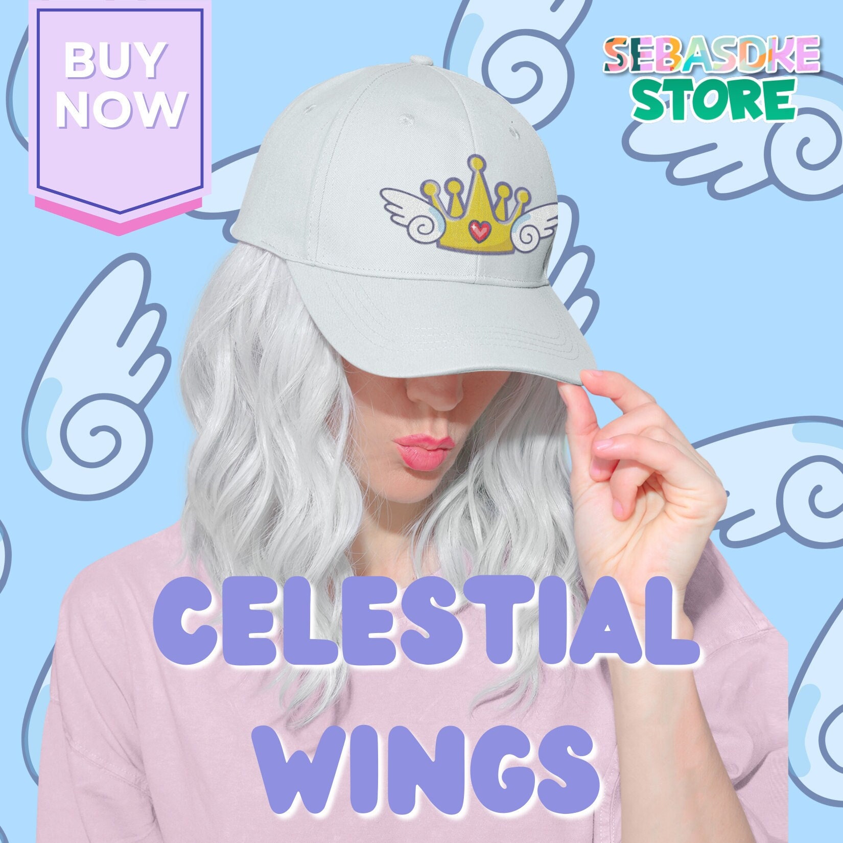 Winged Cap Clip Art