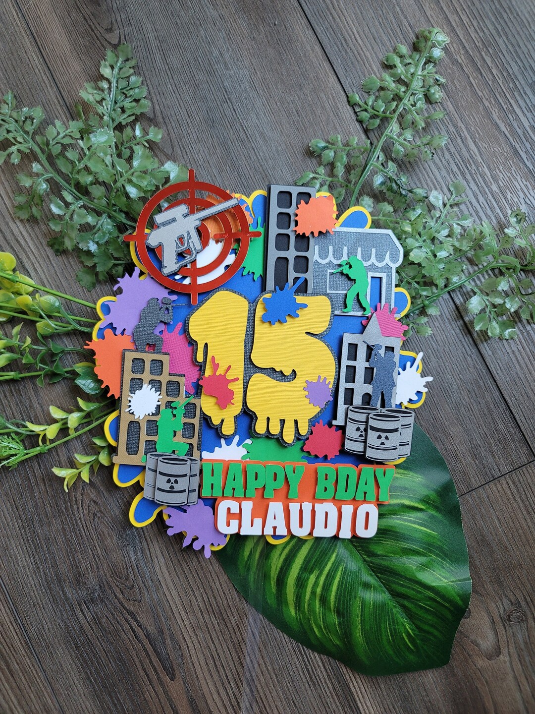 Paintball Cake Topper Airsoft Cake Topper Tactical Gun - Etsy