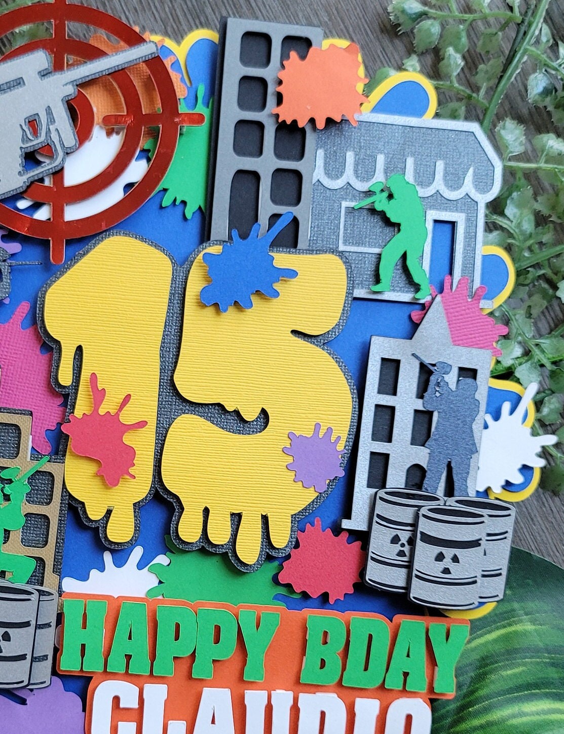 Paintball Cake Topper Airsoft Cake Topper Tactical Gun - Etsy