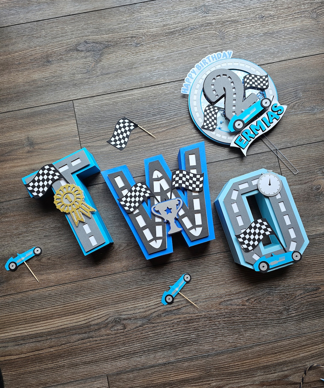 7 3D Letters, Race Car Birthday Decorations, Vehicle Letters, Race Car ...