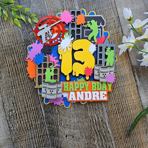 Paintball Cake - Etsy