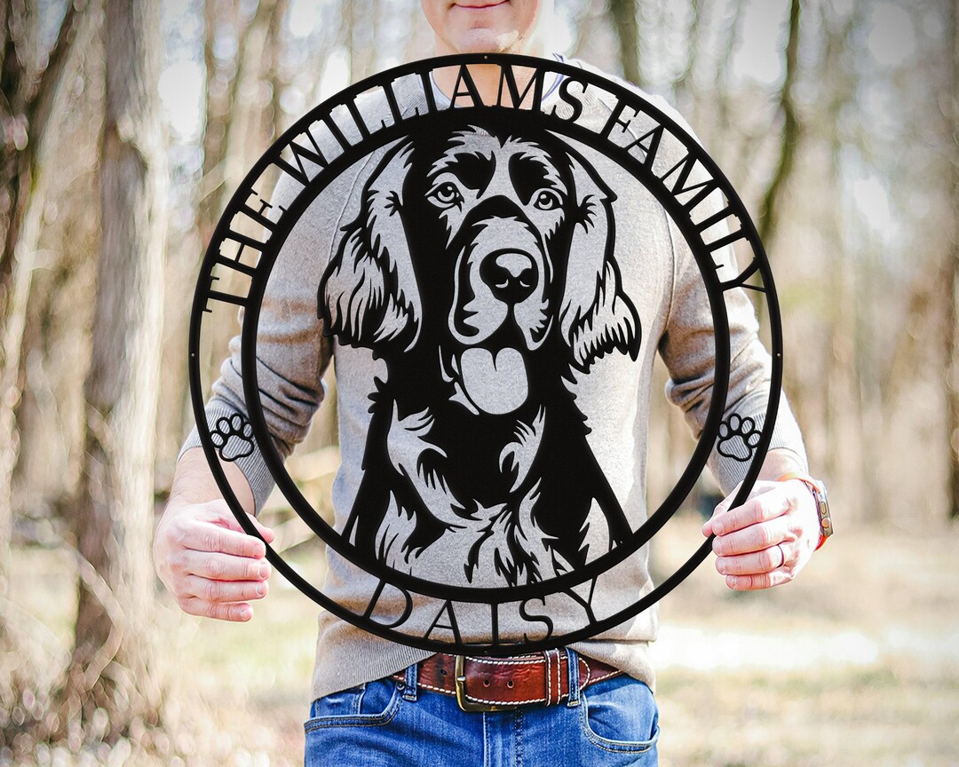 Irish Setter Metal Name Sign, Red Setter Dog House Decor, Custom Dog ...