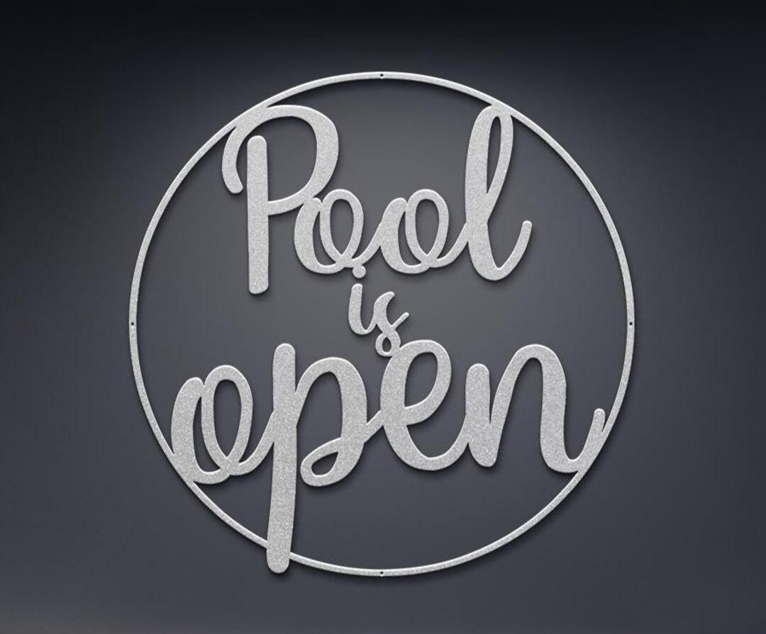 Swimming Pool Signs - Metal Poolside & Backyard Decor, Summer Swimming ...