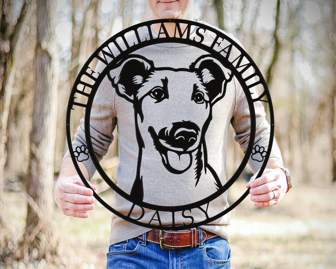 Fox Terriers Smooth Metal Name Sign, Fox Terrier Dog House Decor ...