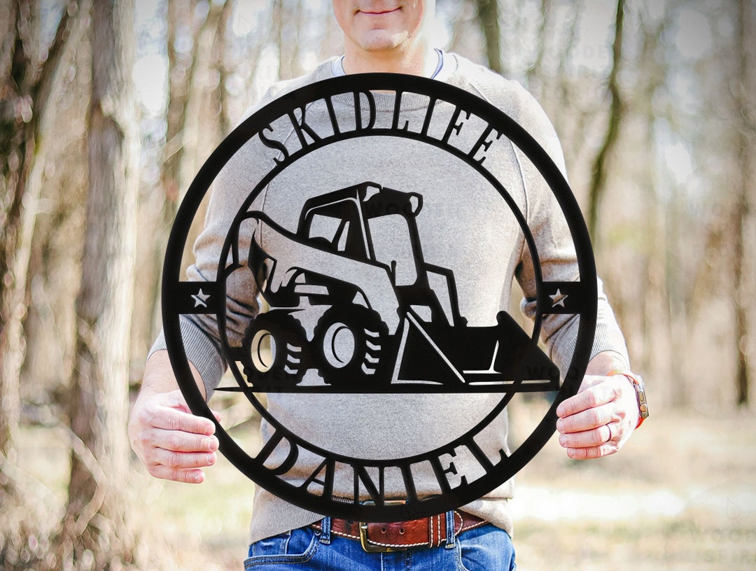Skid Loader Operator Metal Art Custom Construction Decor, Personalized ...