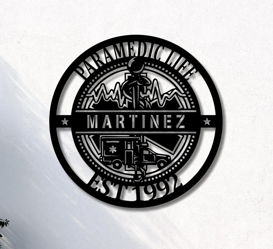 Custom Name Sign for Emts, Personalized Metal EMT Sign, EMS Gifts ...