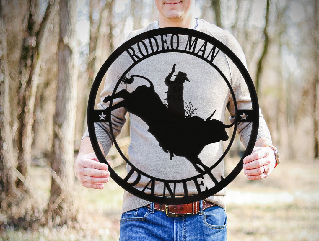 Rustic Rodeo Custom Metal Sign Personalized Cowboy Wall Art, Western ...