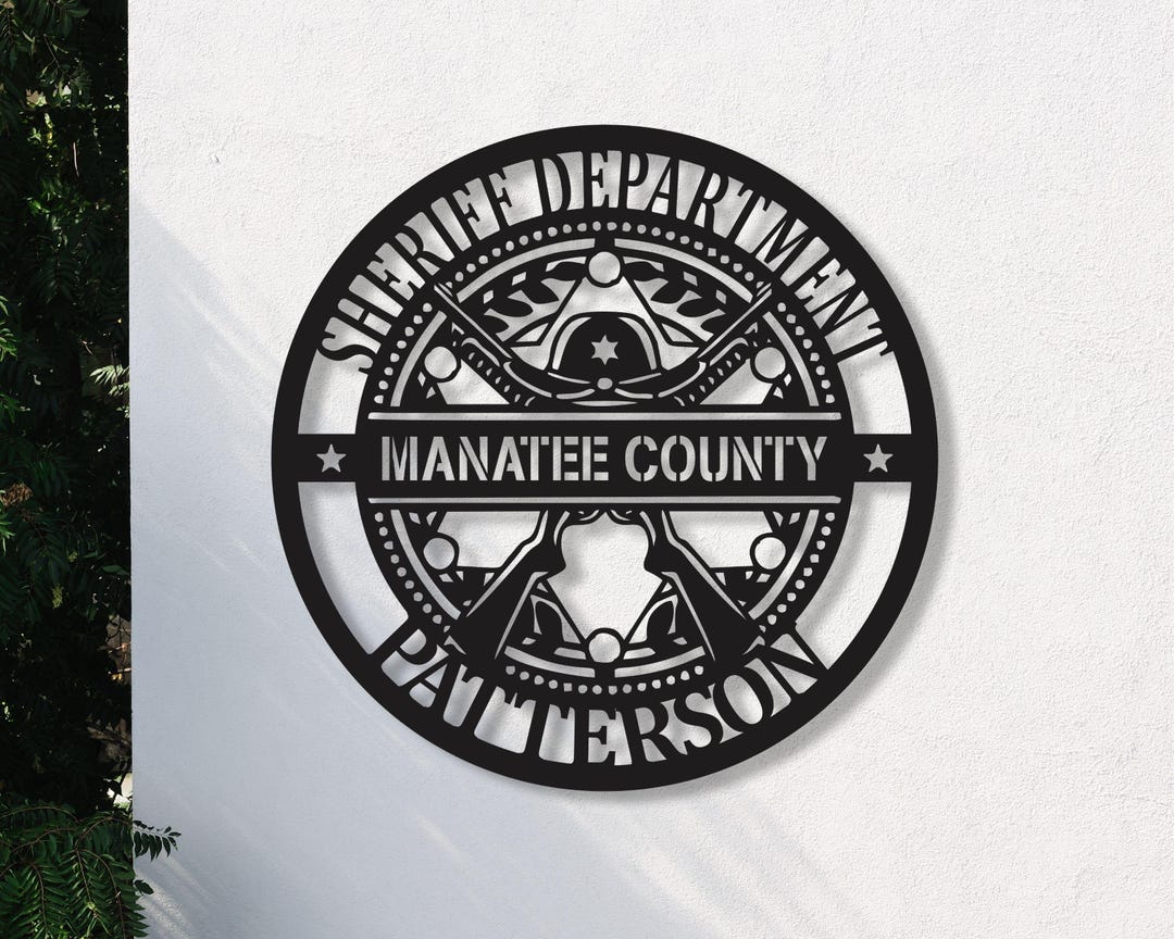 Custom Sheriff Metal Wall Decor, Sheriff Department Sign, Deputy Name ...