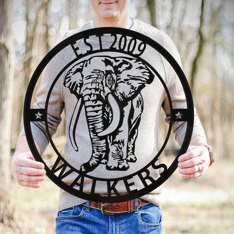 Elephant Monogram - Etsy