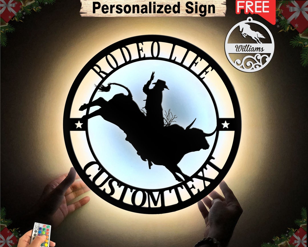 Rustic Rodeo Custom Metal Sign Personalized Rodeo Wall Art, Western ...
