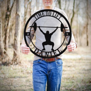 Custom Weight Lifting Led Name Sign, Personalized Gym Workout Neon Wall ...