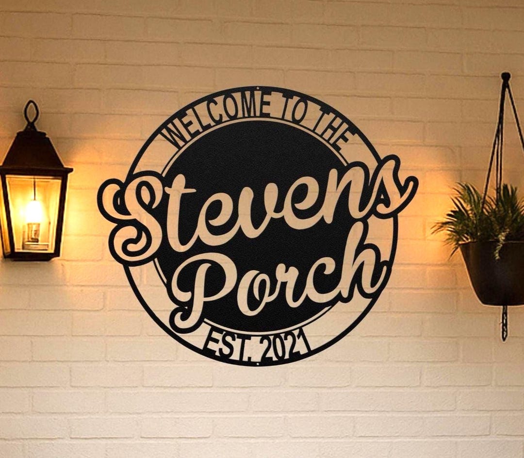 Custom Back Porch Sign - Welcome Signs for Porch - Welcome to Our Patio ...